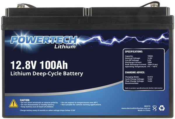 Powertech 12V 100Ah Lithium Deep Cycle Battery. TRADE SPECIAL ...
